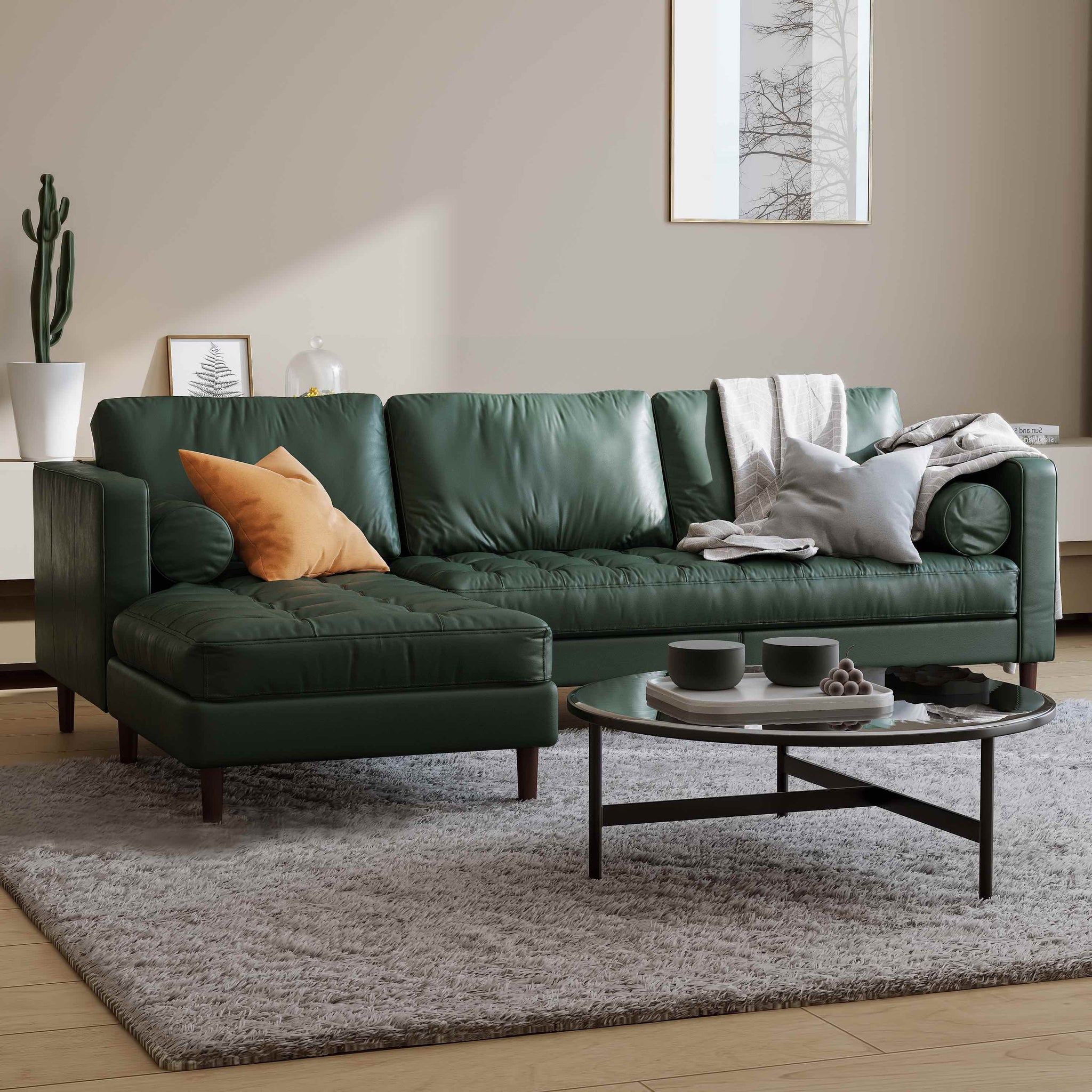 Palo Sofa - L shaped Sectional | Genuine Leather | Pelican Essentials