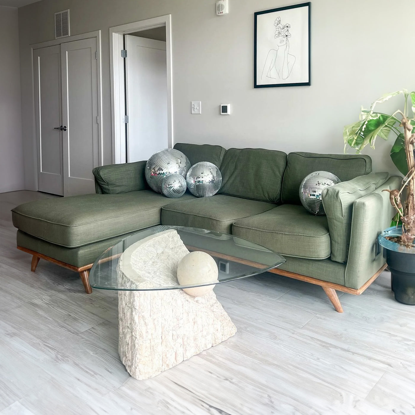 Lumo Sofa | L Shaped Sectional | Down-feather Back Cushions (7.5 feet)