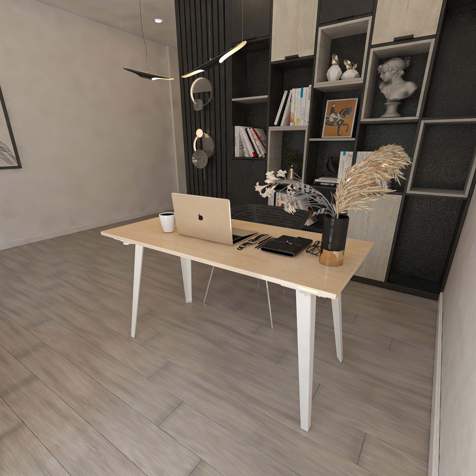 Takeshi Desk (4x2 feet) - White Oak Surface Study Table