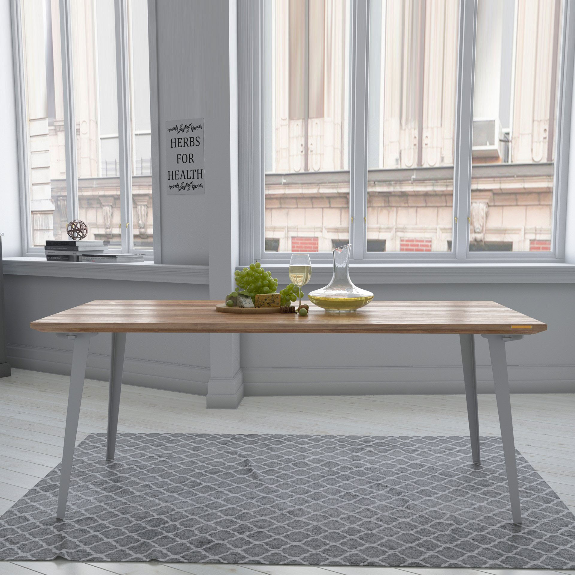 Serenity Dining Table XL (6x3 feet) - Solid Teak