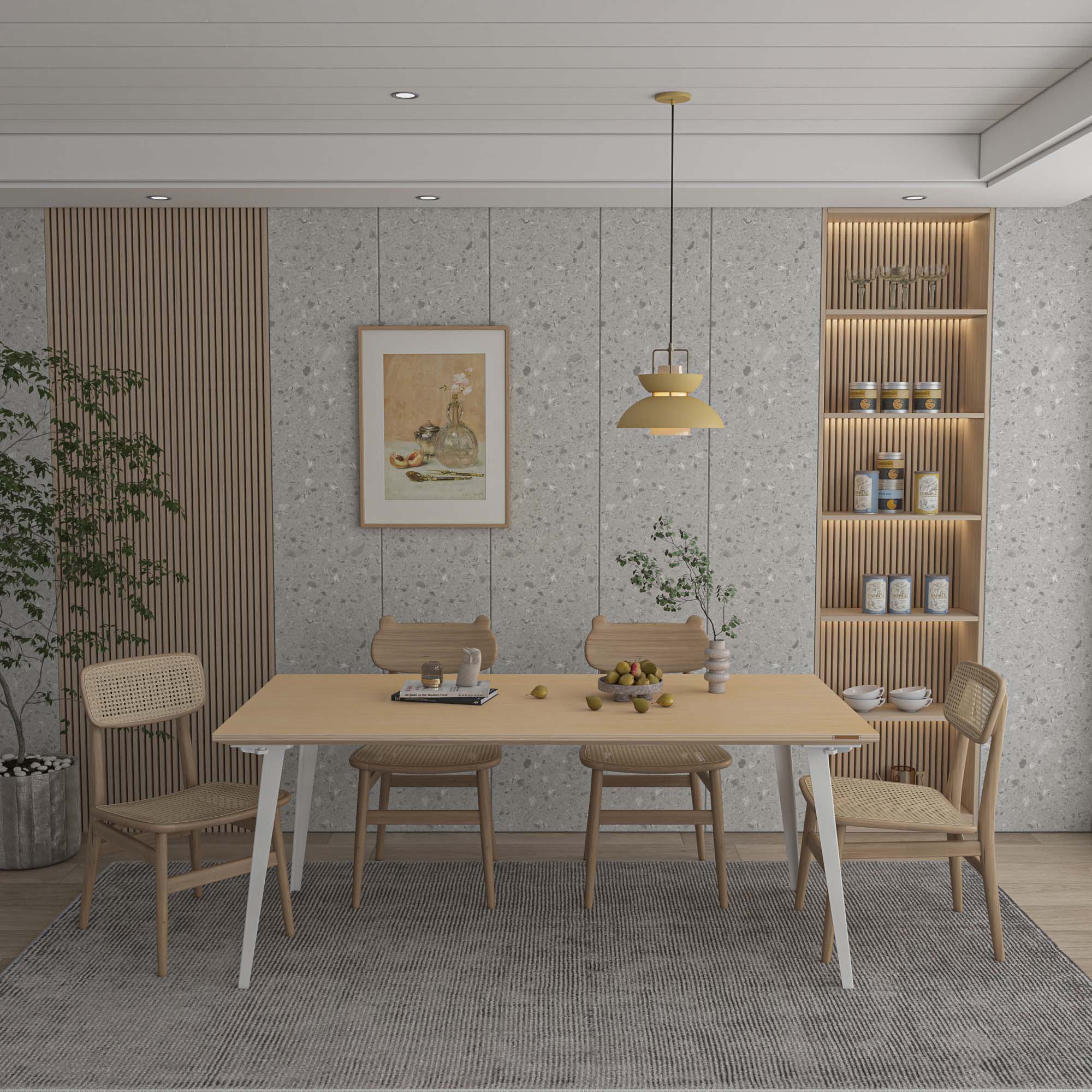 Serenity Dining Table XL (6x3 feet) - White Oak